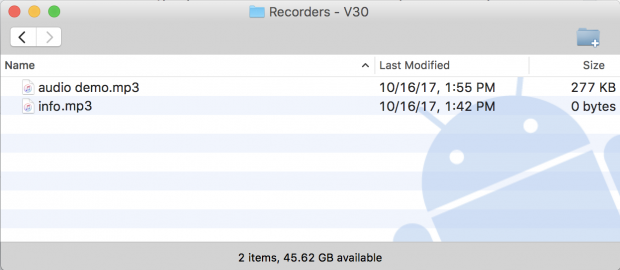 Make a voice recording on an Android phone?
