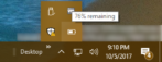 Restore Battery Icon on Windows 10 Taskbar?