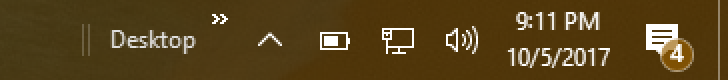 Restore Battery Icon on Windows 10 Taskbar?