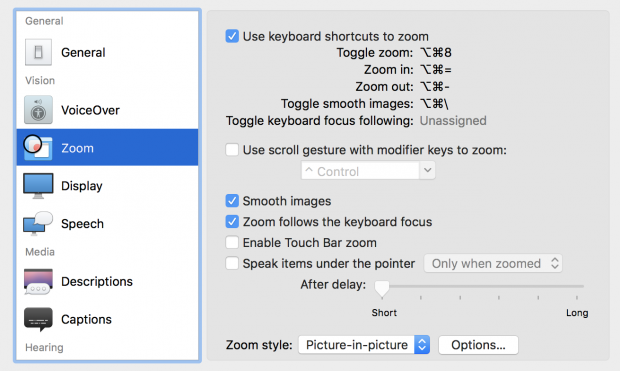 How do I Enable “Zoom” Accessibility Window in MacOS?