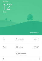 How do I set weather location on my Android phone?