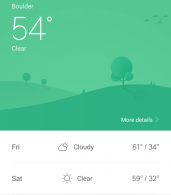 How do I set weather location on my Android phone?