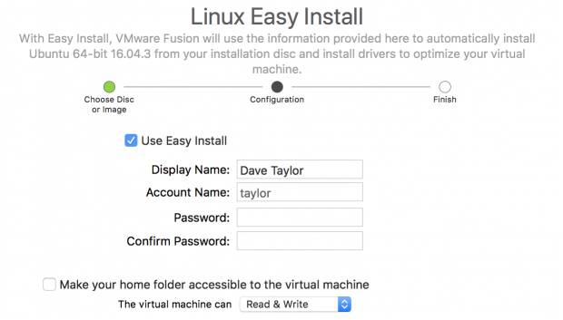 Install Ubuntu Linux in VMware Fusion on the Mac?