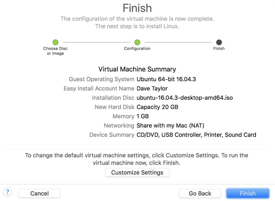 Install Ubuntu Linux in VMware Fusion on the Mac?