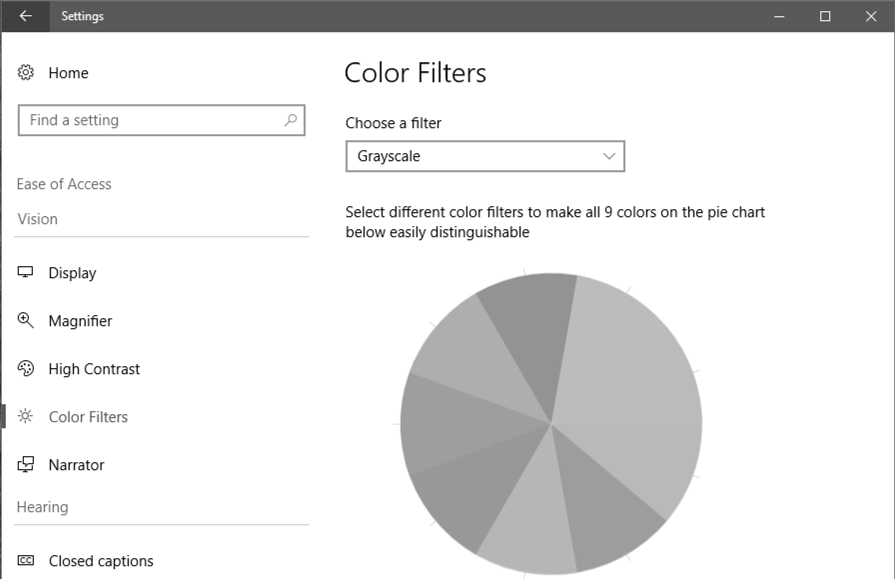 Color Blind Assistive Tech in Windows 10?