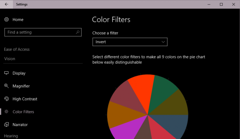 Color Blind Assistive Tech in Windows 10?