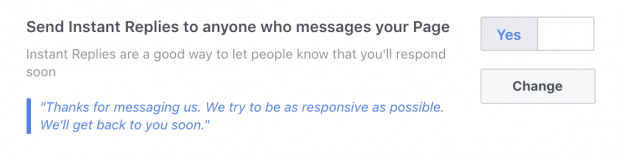 Set up Facebook Autoresponse for Business Pages?