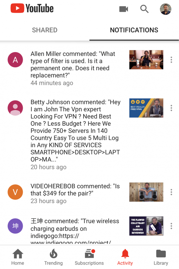 Leave Comment or Answer Comment on YouTube Channel?