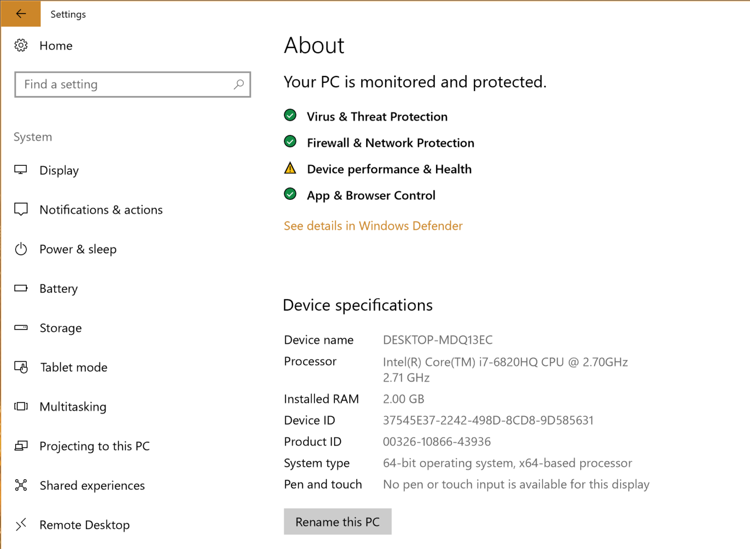 How do I Rename my Windows 10 Computer?