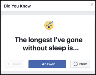 Facebook’s Answer a Question Feature?