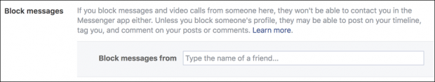 How do I block someone on Facebook Messenger?