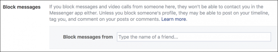 How do I block someone on Facebook Messenger?