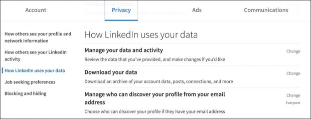 How do I download my LinkedIn Profile and Data?