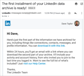 How do I download my LinkedIn Profile and Data?