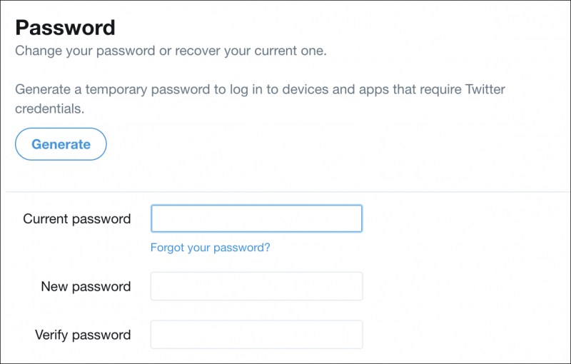 How to Change your Twitter Password
