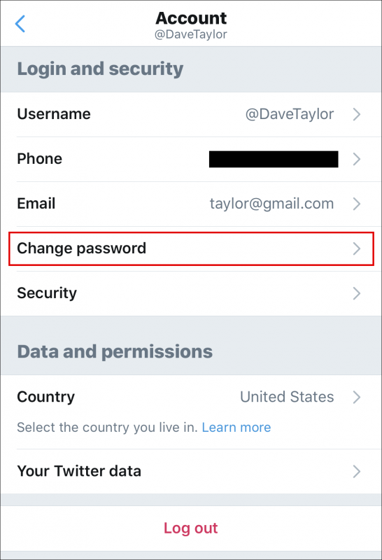 How to Change your Twitter Password
