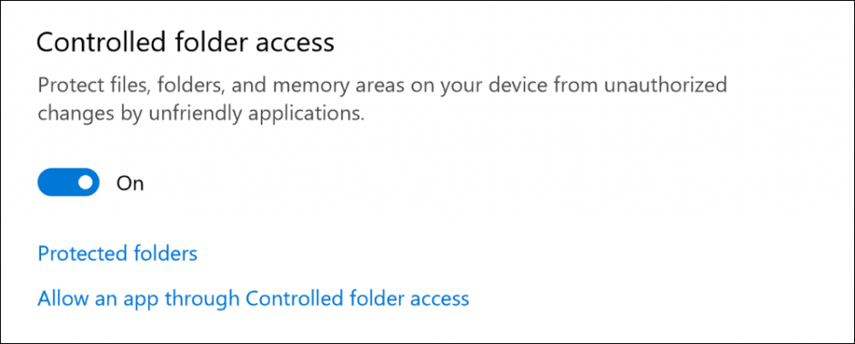 Enable Windows 10 Defender Ransomware Protection?