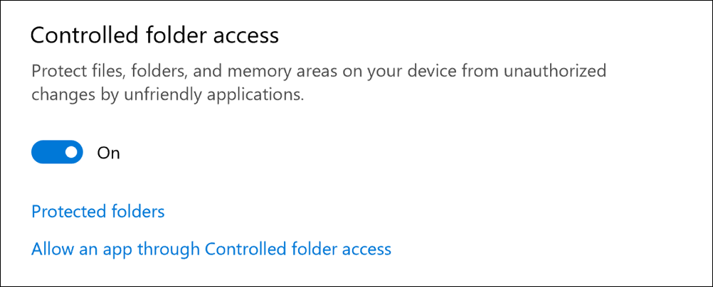 Enable Windows 10 Defender Ransomware Protection?