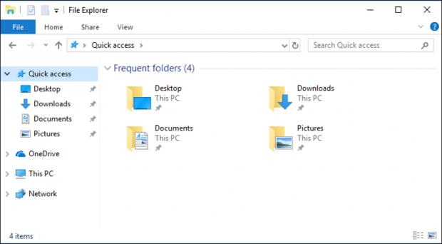 Change File Explorer to start at “This PC”?