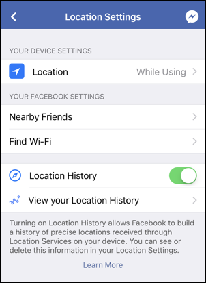 Delete Facebook Location Tracking Data?