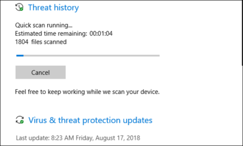 Run an Anti-Virus Quick Scan in Windows 10?