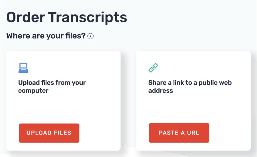 How can I get a transcript of an audio recording?