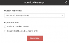 How can I get a transcript of an audio recording?