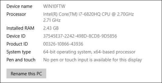 How do I rename my Windows 10 PC Computer?
