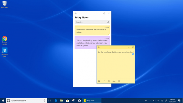 Does Windows 10 have Multi-PC Sticky Notes?