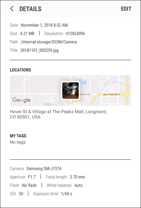 Disable Location Tagging in Android Camera App?