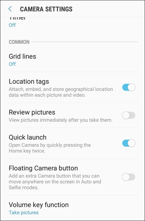 Disable Location Tagging in Android Camera App?