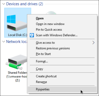 Quickly Calculate Available Disk Space in Windows?