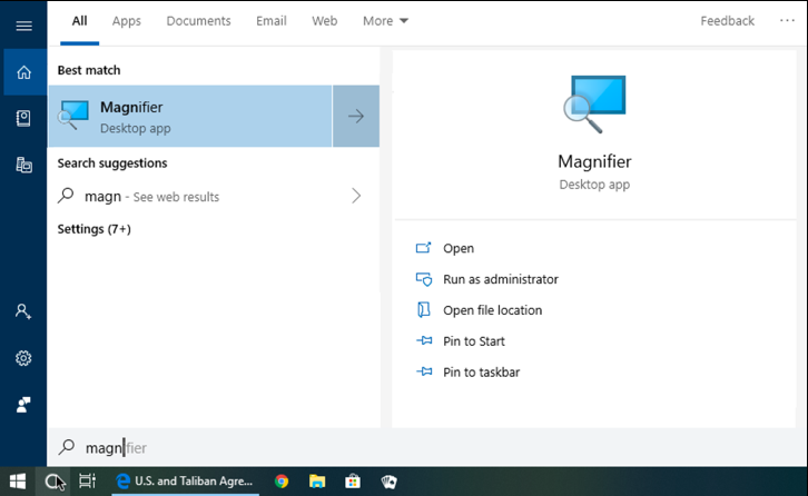 How can I magnify text in Microsoft Edge?