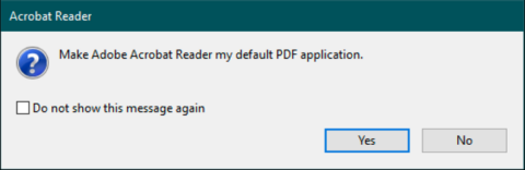 Set Adobe Reader as Default PDF Program in Windows?