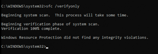 Verify Disk and File System Integrity on Windows 10?