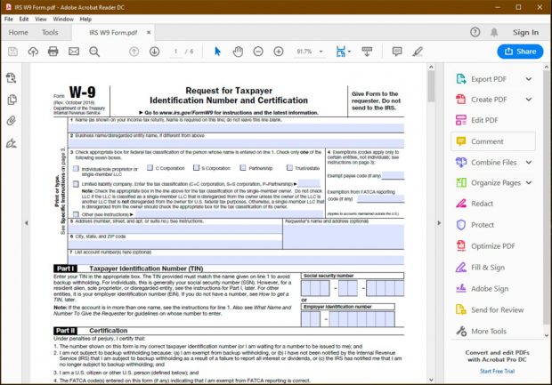 How can I sign a PDF Document in Windows?