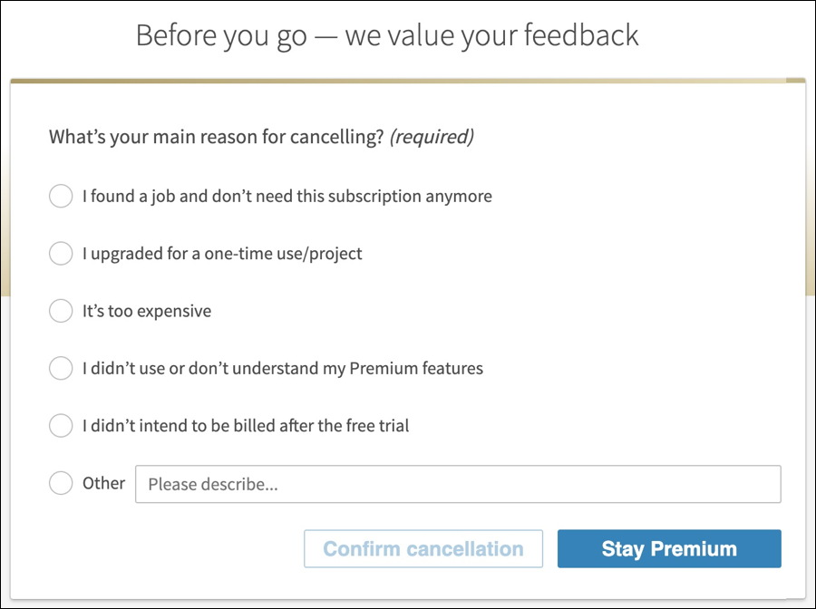 How do I quickly cancel LinkedIn Premium?