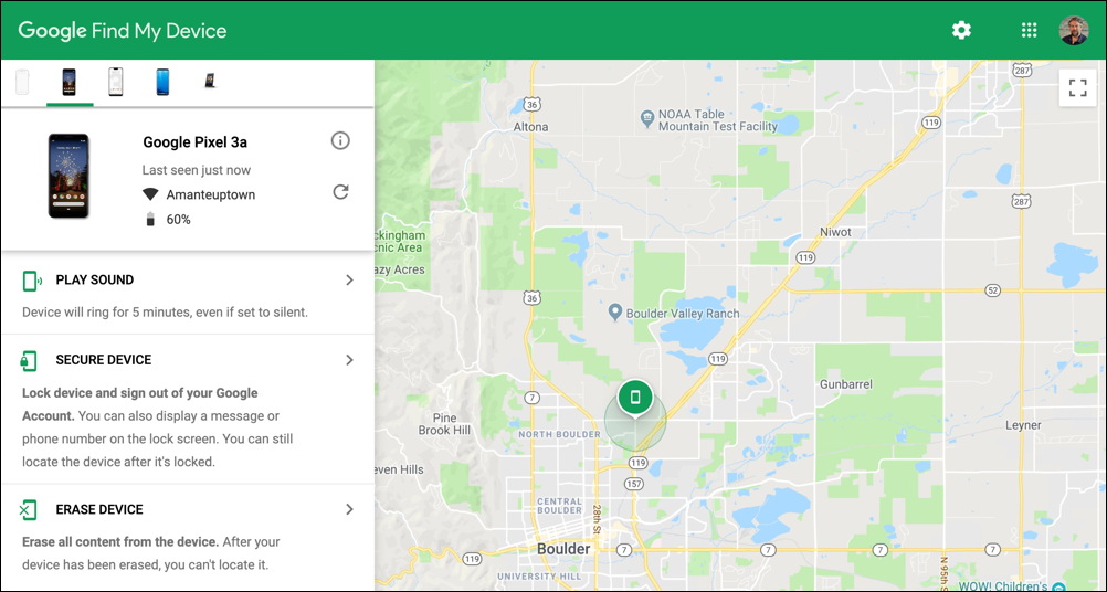 How do I enable Find My Android on my new Pixel 3a?