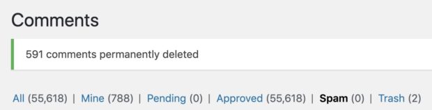Fast and Easy way to Delete Spam Comments from WordPress?