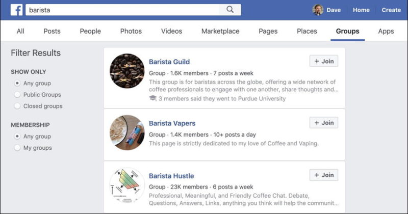 How to Find Cool Groups on Facebook?