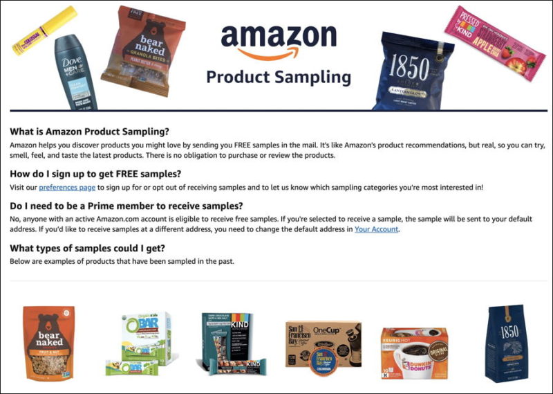 Can I Sign Up to Get Free Samples from Amazon?