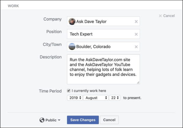 How to Change My Job Summary in Facebook?