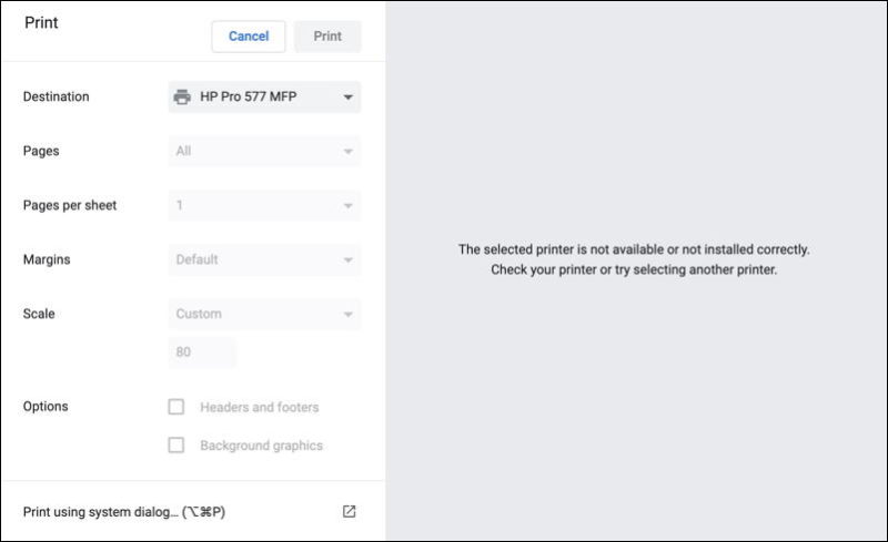 Fix Google Chrome Printing Problems on the Mac?
