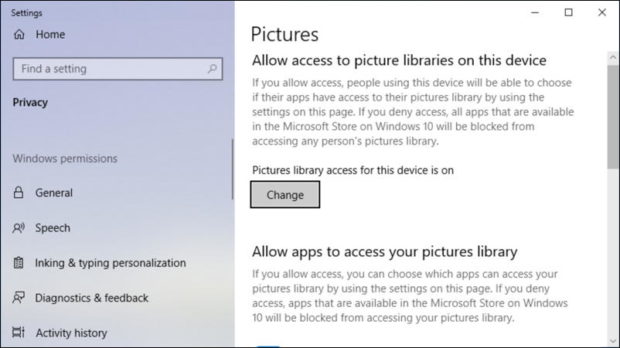 What Windows Apps Can Access My Picture Library?