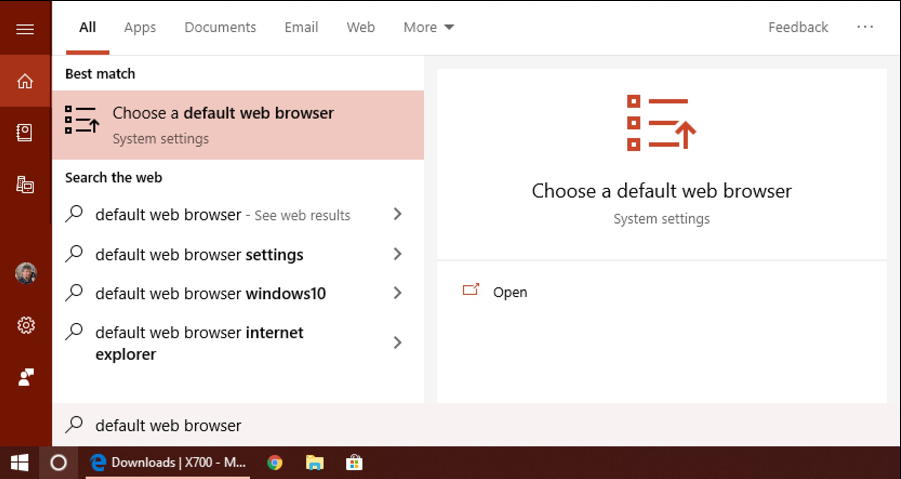 How Do I Choose a Default Web Browser in Win10?