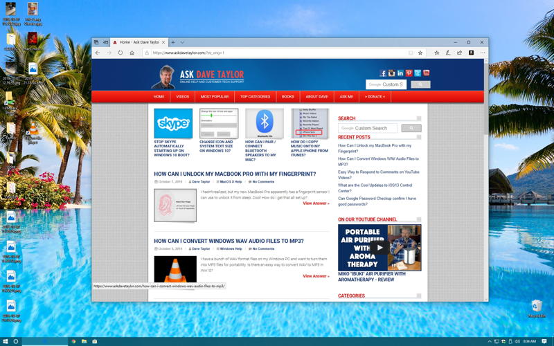 Move the Windows 10 TaskBar to the Top of the Screen?