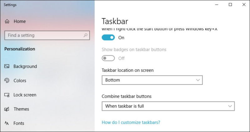 Move the Windows 10 TaskBar to the Top of the Screen?