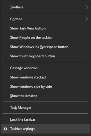 Move the Windows 10 TaskBar to the Top of the Screen?