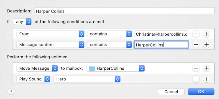 How Can I Create An Email Filter Rule In Apple Mail