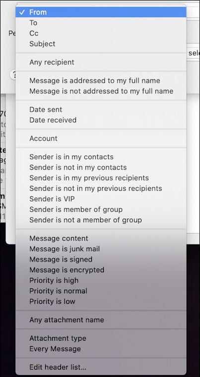 How Can I Create An Email Filter Rule In Apple Mail